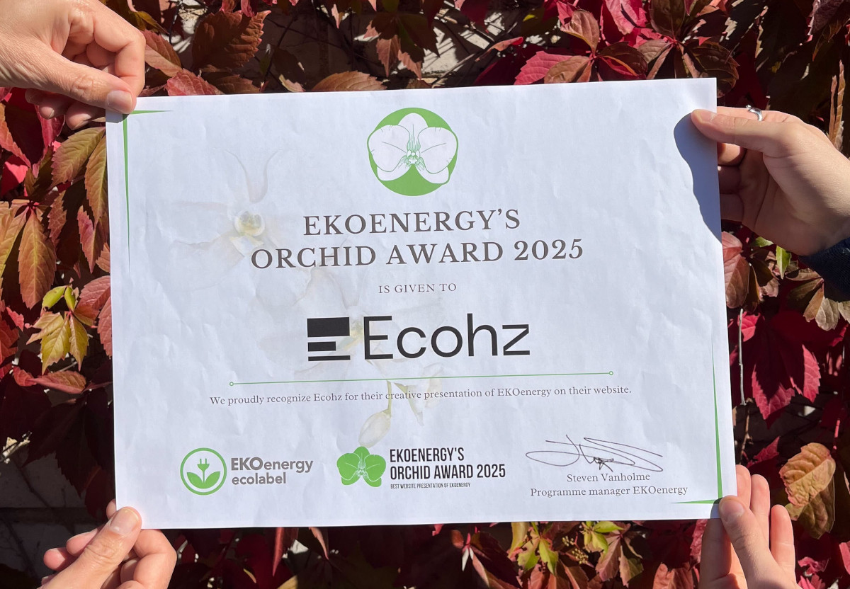 EKOenergy's Orchid Award 2025 is for Ecohz - Congratulations ...